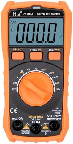 R-TEK Digital Multimeter Voltmeter (6000 Counts TRMS) Smart Electrical ...