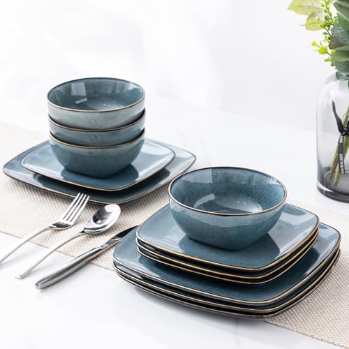 Top 10 Best Blue Square Dinnerware Sets : Reviews & Buying Guide - Katynel