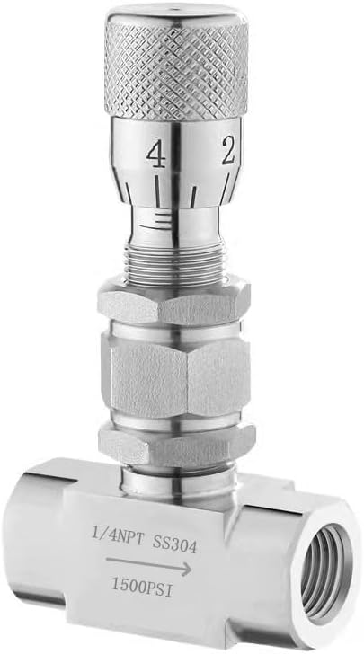 Amazon.com: YACO INDUSTRY Needle valve 1/2"" NPT 1500PSI, micro flow ...