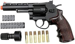 Amazon.com : wingun 701 4 revolver co2 gas gun bk(Airsoft Gun ...