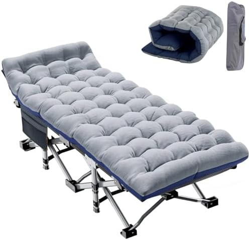 Amazon.com: ZONETECH Folding Outdoor Camping Travel Cot and Cot Pad ...