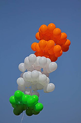 Masti Zone Tringa Balloons Tri Color Orange, White & Green Balloon ...