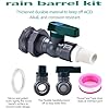 Amazon.com : LUOFANT Rain Barrel Spigot Kit - 3/4 Inch PVC Spigot with ...
