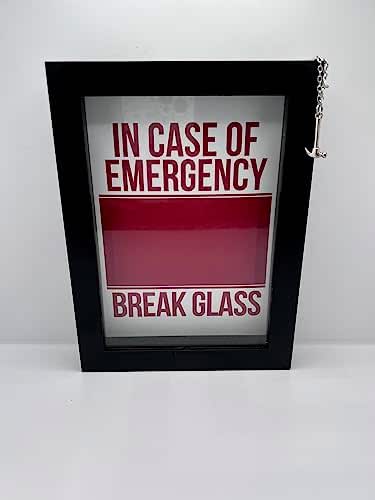 Amazon.com: Custom - In Case of Emergency Break Glass Shadow Box Frame ...