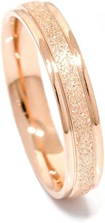 Amazon | [mico.lor] ステンレス リング (92) 砂目 指輪 レディース ピンクゴールド 女性 サージカルステンレス製 316L ピンクゴールド 5号 | リング 通販