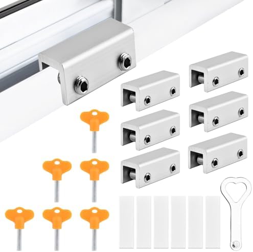 6 Sets Sliding Window Locks, Security Window Locks with Keys Without ...