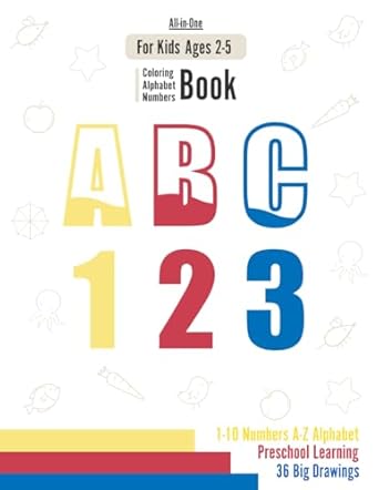 Amazon.com: Preschool ABC 123 Coloring book | Learn Alphabet and ...