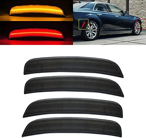 Amazon.com: TOTMOX 4Pcs Front Amber Rear Red Bumper Side Marker Lights ...