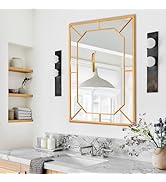 Amazon.com: Autdot 47" x 32" Large Living Room Mirror - Gold Wall Decor ...