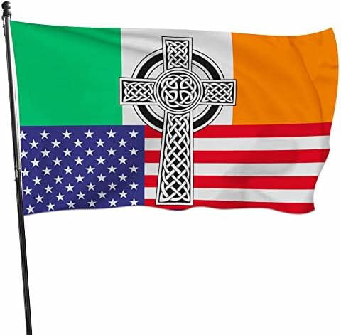Amazon.com : Irish Iron Celtic Cross Flag with Brass Grommets,Irish ...