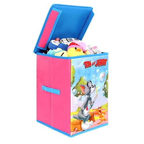 PrettyKrafts Fabric Tom & Jerry Storage Box Big Blue / Toy Organiser ...