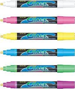 Pack Of 6 Assorted Colours Fluorescent Window Marker Pens : Amazon.co ...