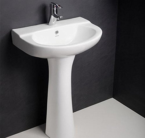 Hindware Mario Pedestal Basin (Starwhite) : Amazon.in: Home Improvement
