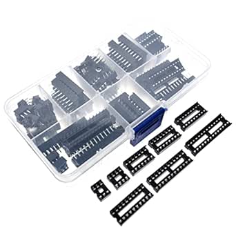 DIP IC Sockets Adaptor Solder Type Socket Kit 6 8 14 16 18 20 24 28 40 ...