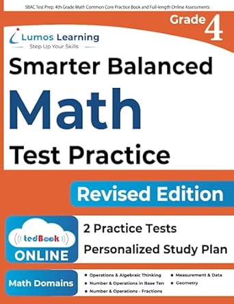SBAC Test Prep: 4th Grade Math Common Core Practice Book and Full ...