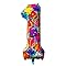 Amazon.com: Number 7 Balloons Rainbow Seven Balloon for 7 Year Old ...