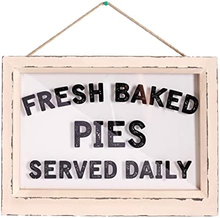 Amazon.com : Fresh Baked Pies Served Daily Sign Wood Kitchen Sign Wall ...