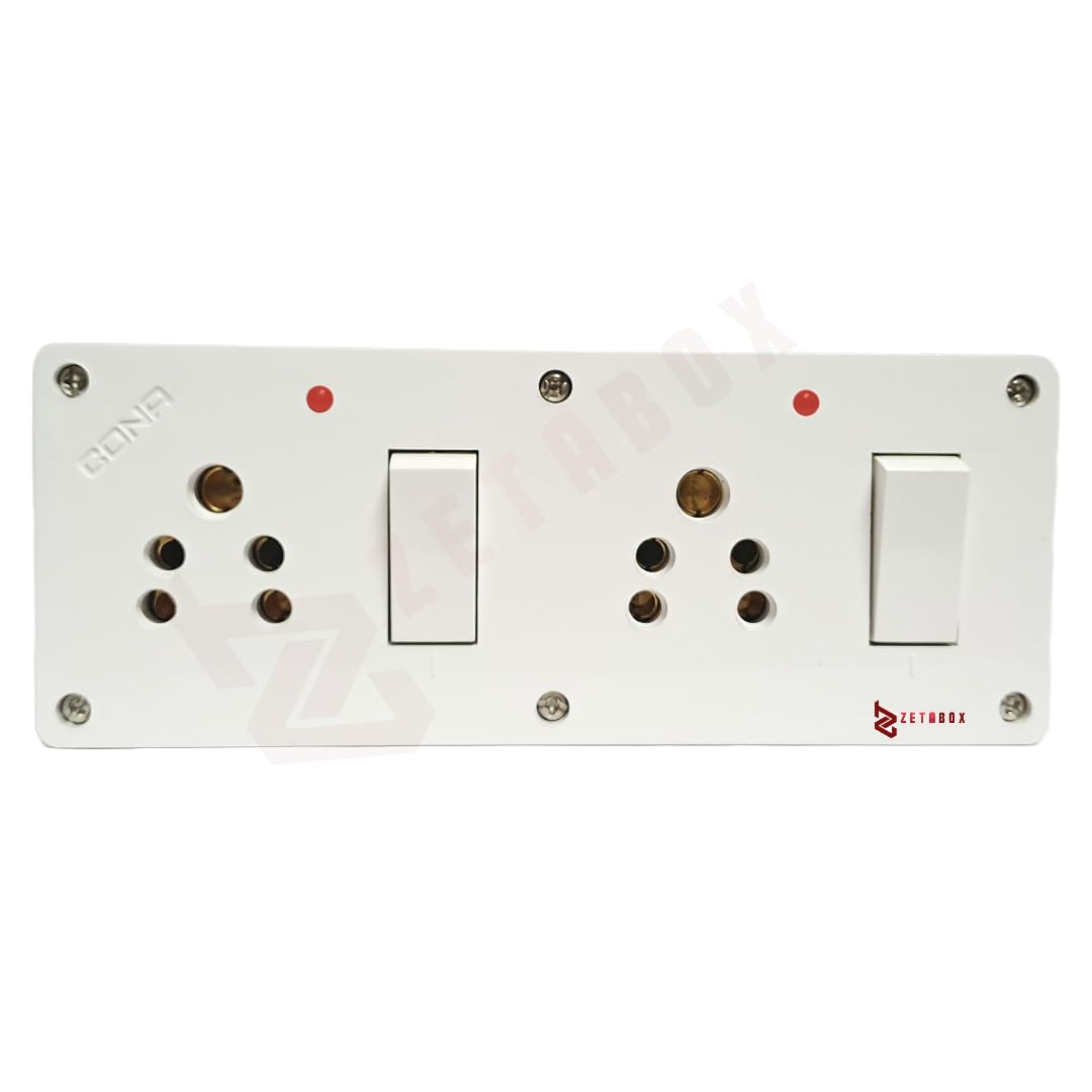 ConaSmyle Super Gold 2+2 6Amp Switch Socket Box with LED Indicator ...