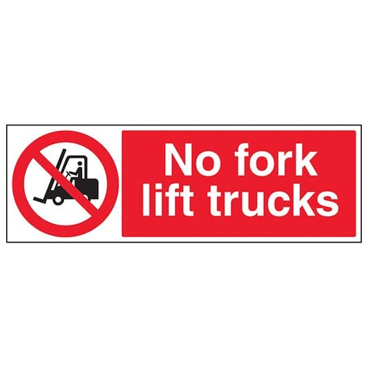 Safety Sign Sticker | No Fork Lift Trucks Sign Sticker, Waterproof ...