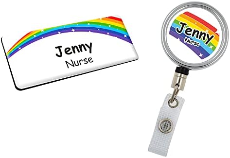 Badgemaster Resin Finish Hello My Name is Name Badge and ID Reel ...