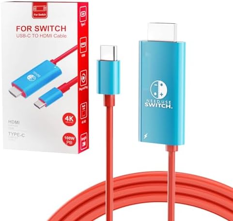 Amazon.com: Juseisin for Nintendo Switch USB C to HDMI Cable to TV ...
