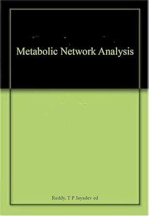 Amazon.in: Buy Metabolic Network Analysis Book Online at Low Prices in ...