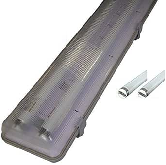 6FT TWIN 70 WATT NON CORROSIVE WEATHERPROOF FLUORESCENT LIGHT FITTING ...