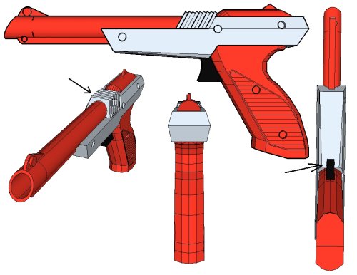 Amazon.com: ZAPPER GUN FOR NINTENDO NES ZAPPER (ORANGE AND GREY VERSION ...