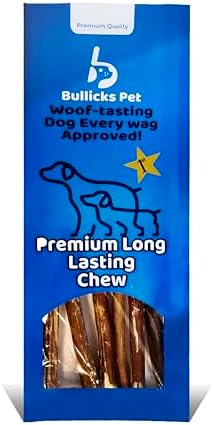 Amazon.com : Bullicks Pet Natural Bully Sticks for Dogs - Pack of 6 ...