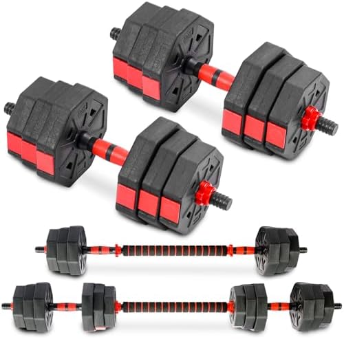 Amazon.com : Adjustable Weights Dumbbells Set, 40lbs Free Weights with ...