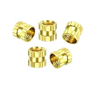 M4X4 mm Brass Heat Set Threaded Round Insert Nut - Pack of 5 : Amazon ...