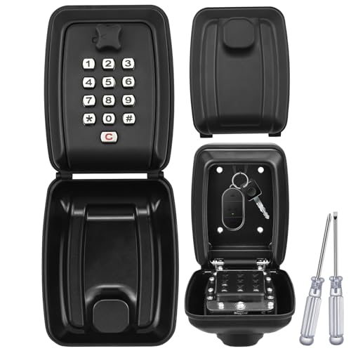 Push Button Combination Key Safe, Wall Mount Key Lock Box, Outdoor ...