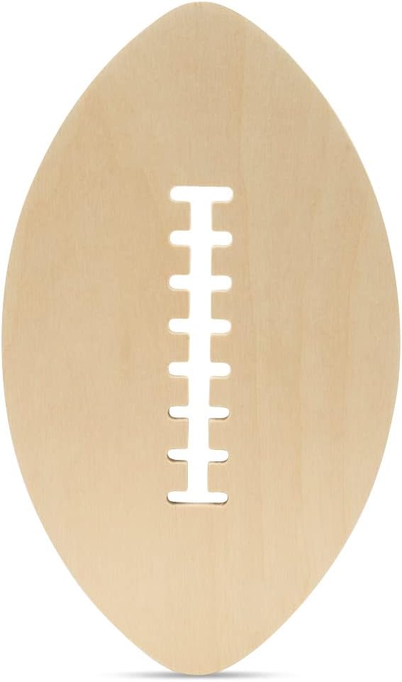 Amazon.com: Football Wood Cutouts 12 x 7-inch, Pack of 1 Unfinished ...
