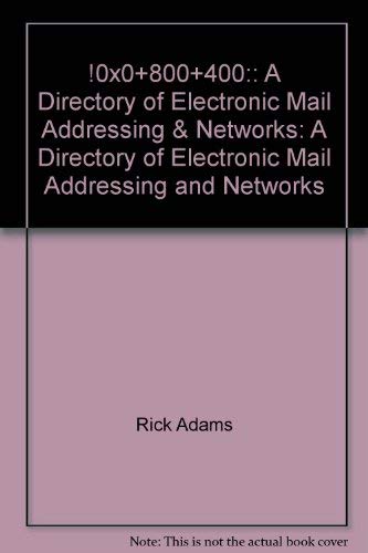 Amazon.com: Directory Of Electronic Mail Addressing & Networks ...