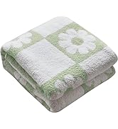 Amazon.com: Ultra Soft Cozy Happy Smiling Face Checkered Knitted Throw ...