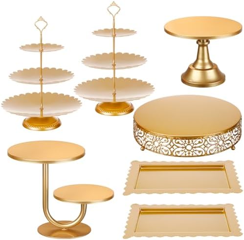 Amazon.com | Yaomiao 7 Pcs Cake Stands Set Dessert Table Stand Set 3 ...