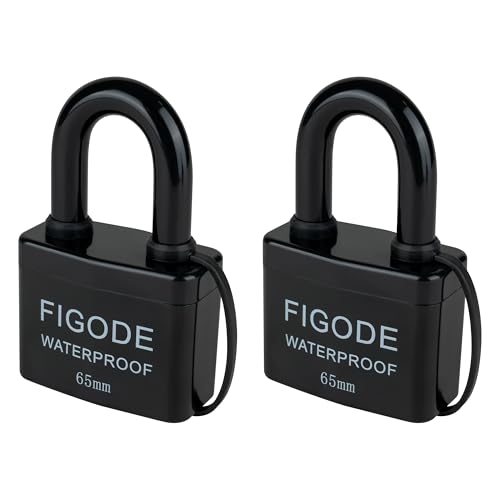 FIGODE® Large Sturdy Pad Lock with Keys, 2.8 in. Wide, Outdoor ...