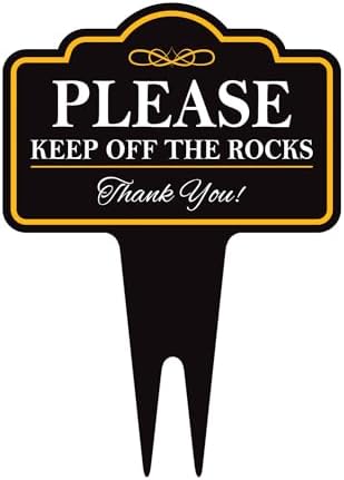 Amazon.com: Please Keep Off The Rocks Yard Sign 10” x 14” - Rust-free ...