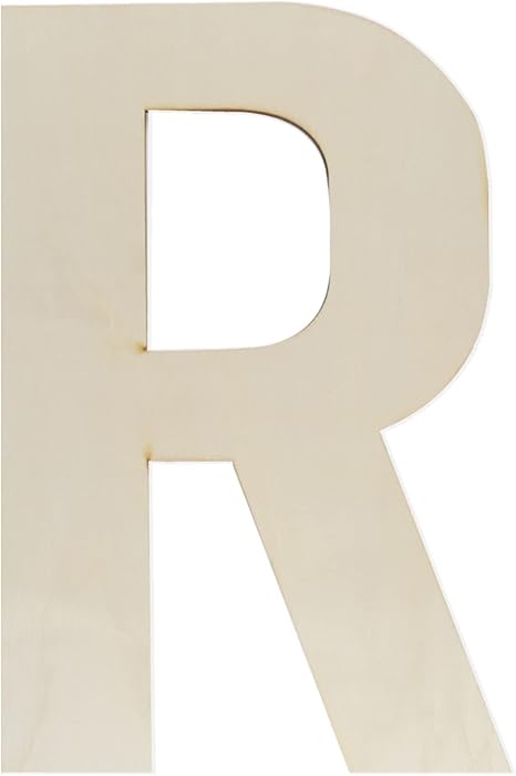 Amazon.com: Wooden Letters 12 Inch, Big Wooden Letter R Shapes Cutouts ...
