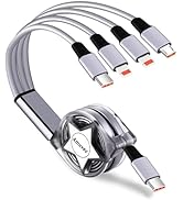 Amuvec Multi Charger Cable, 4 in 1 3A USB Fast Charging Cord Nylon ...