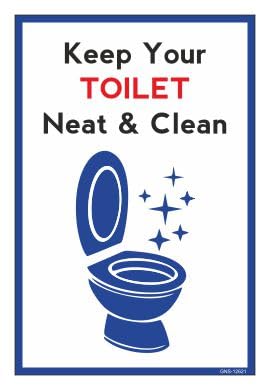Aditya Sign® keep your toilet neat & clean Sign Board (GNS-12621) (5 ...