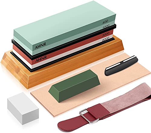 Amazon: Knife Sharpening Stone Set – Dual Grit Waterstone 400/1000 3000 ...