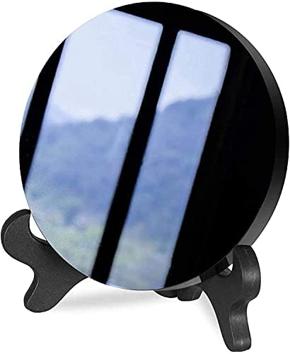 Amazon.com: Natural Black Obsidian Scrying Mirror, Healing Crystals ...