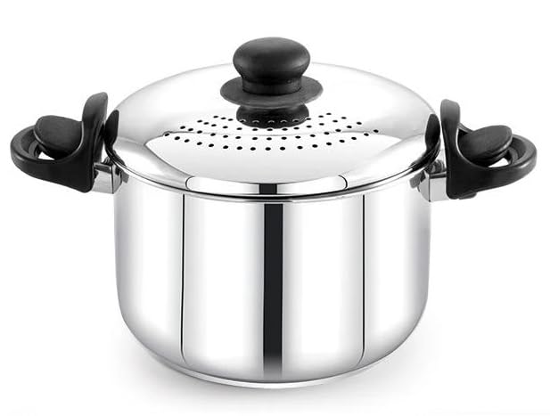 EUROStyle Stainless Steel Rice Cooking Pot with Strainer Lid - 4L ...