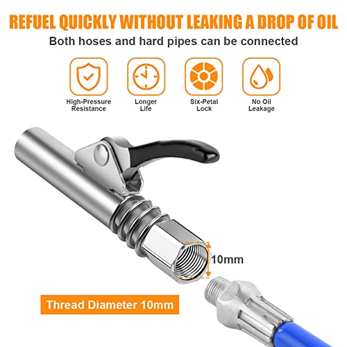 URAQT Grease Gun Coupler, 12,000 PSI Grease Guns Coupler G Coupler ...