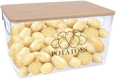Xbopetda Potato Storage Box with Lid, Vegetable Storage for Kitchen ...