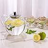 Amazon.com | 1500ml Glass Teapot with Removable Stainless Infuser(52oz ...