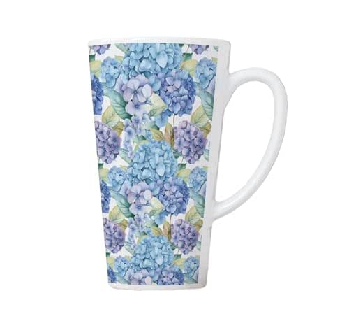 Amazon.com: Blue Hydrangeas Garden Coffee Tea Latte Mug Cup 17 Oz ...