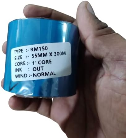 55 mm X 300 mm RM150 Wax Thermal Transfer Barcode Labels Ribbon Super ...