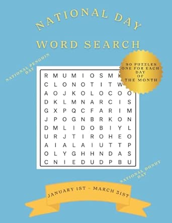 National Day Word Search: January 1st - March 31st: Puzzles, Genesis ...